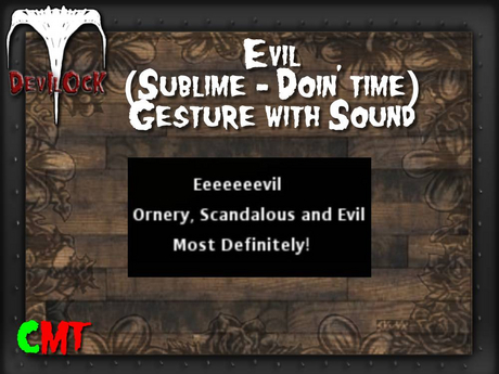 Second Life Marketplace - DEVILOCK - Evil (Sublime - Doin' Time) (ADD TO UNPACK)